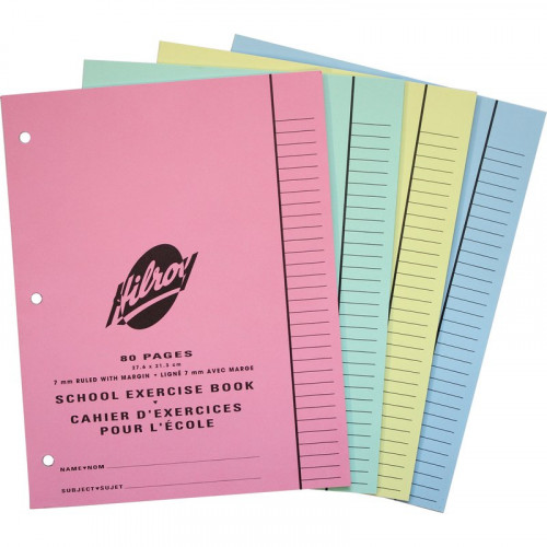 Hilroy 11184 80pg Exercise Book w/3 hole | TheSchoolBag.ca